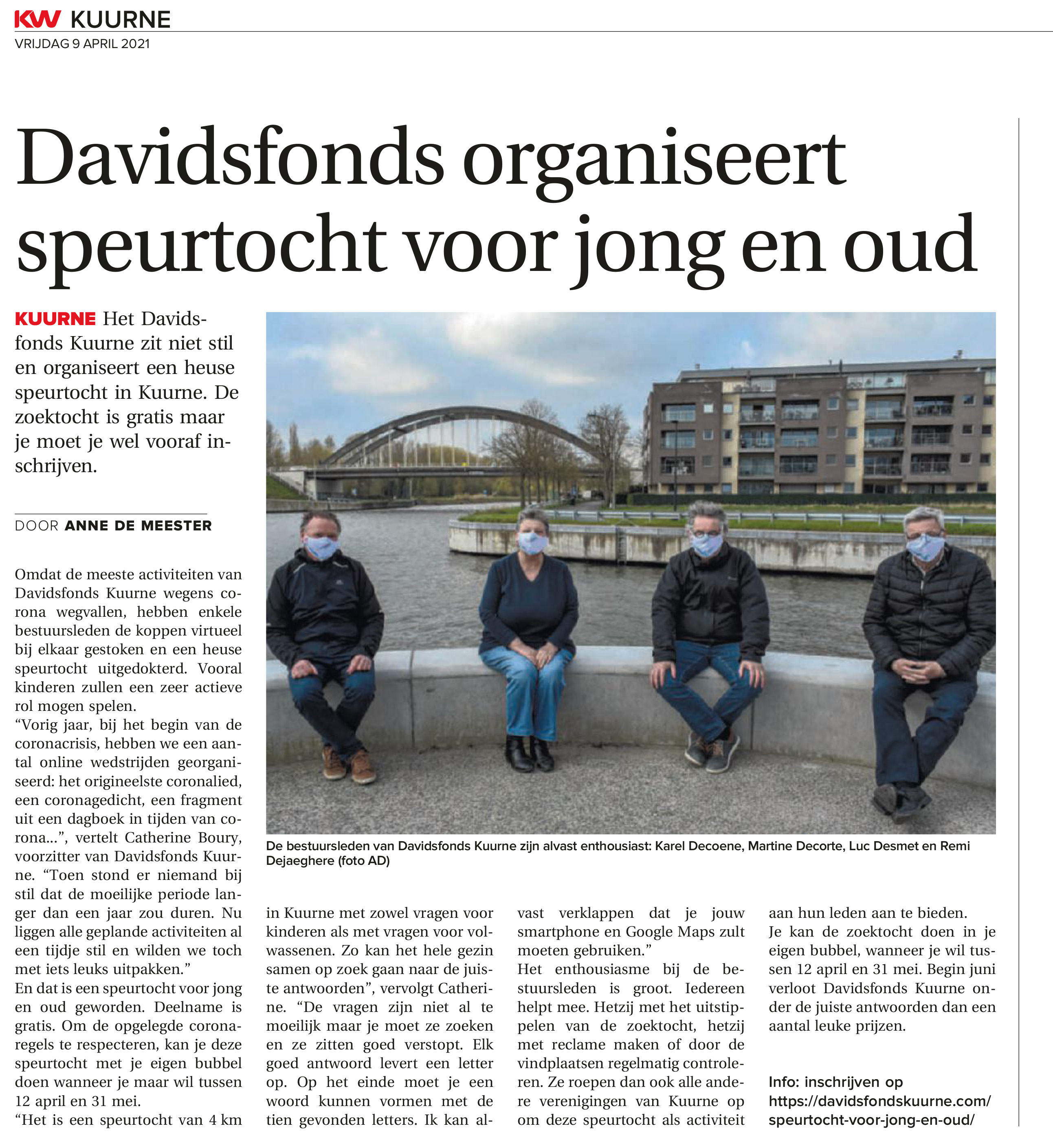 In de krant | Davidsfonds Kuurne